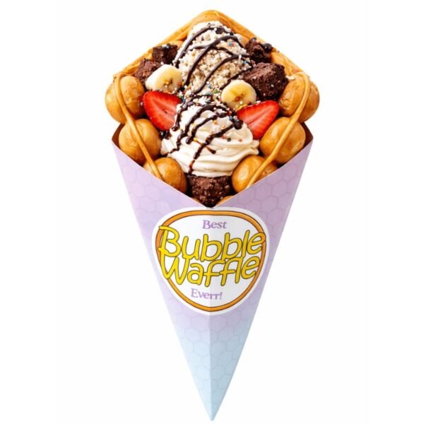 Rożki Gofry Bubble Waffle | Kolor Liliowe