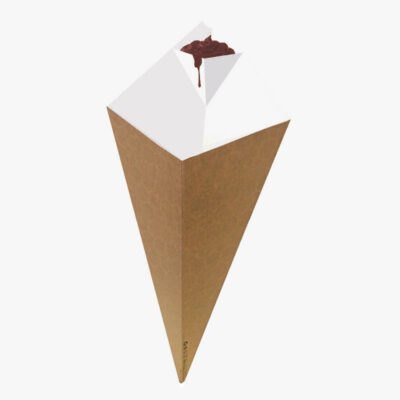 Kraft Sweet potato fries cone package | Sauce container